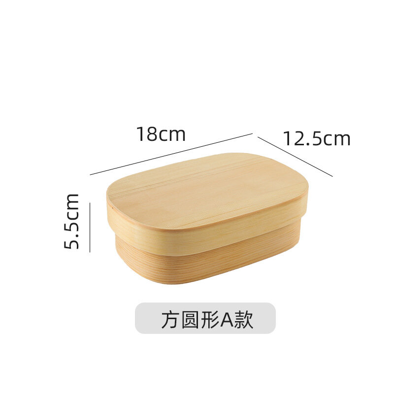 Японский стиль бамбуковая деревянная ланч-бокс для студентов, разделенный бенто-бокс, оптовая коробка для хранения соусов, оптовая продажа на TikTok