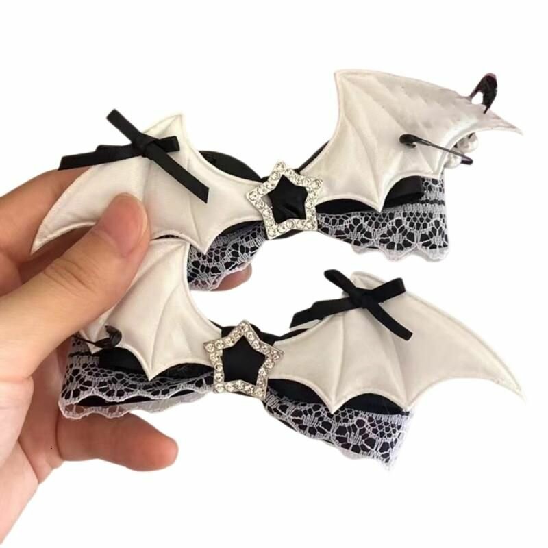 Модные заколки-банты для волос, - 1 пара черного и белого цветов