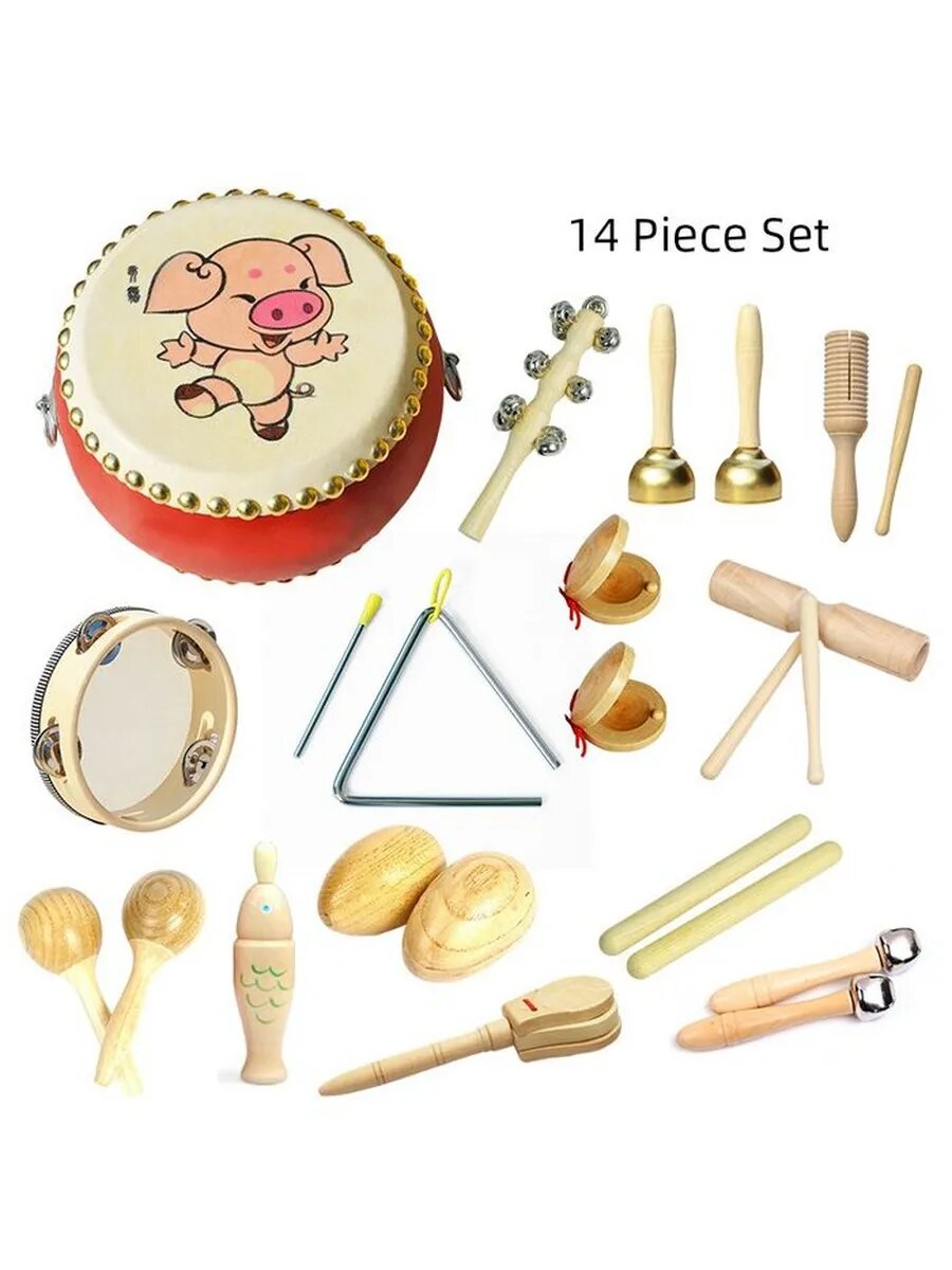 Барабан из коровьей кожи (набор: 14 барабанов)