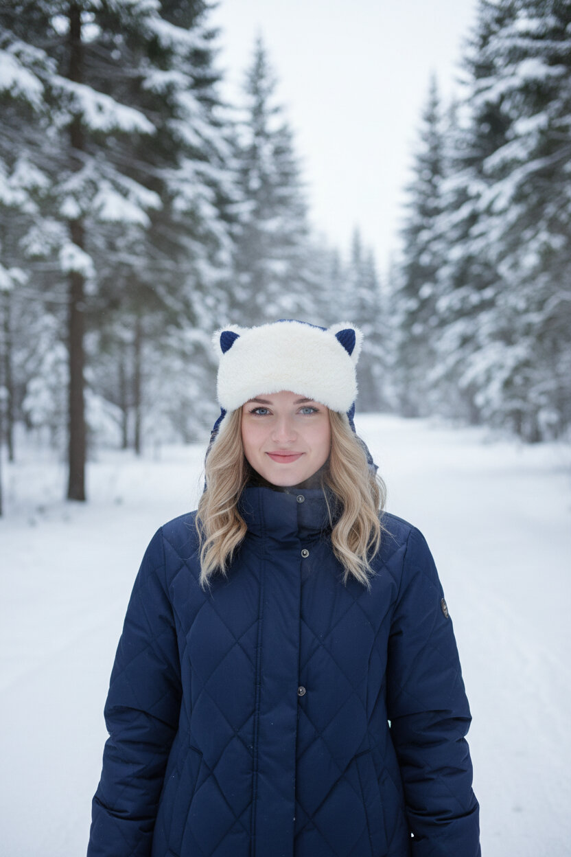 Шапка-ушанка для женщин