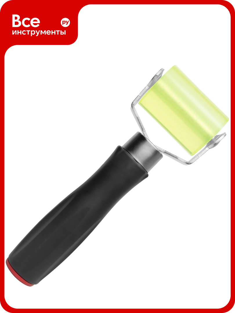 Прижимной резиновый валик Vell для монтажа лент 1395013 с пластиковой рукоятью, бытовое применение