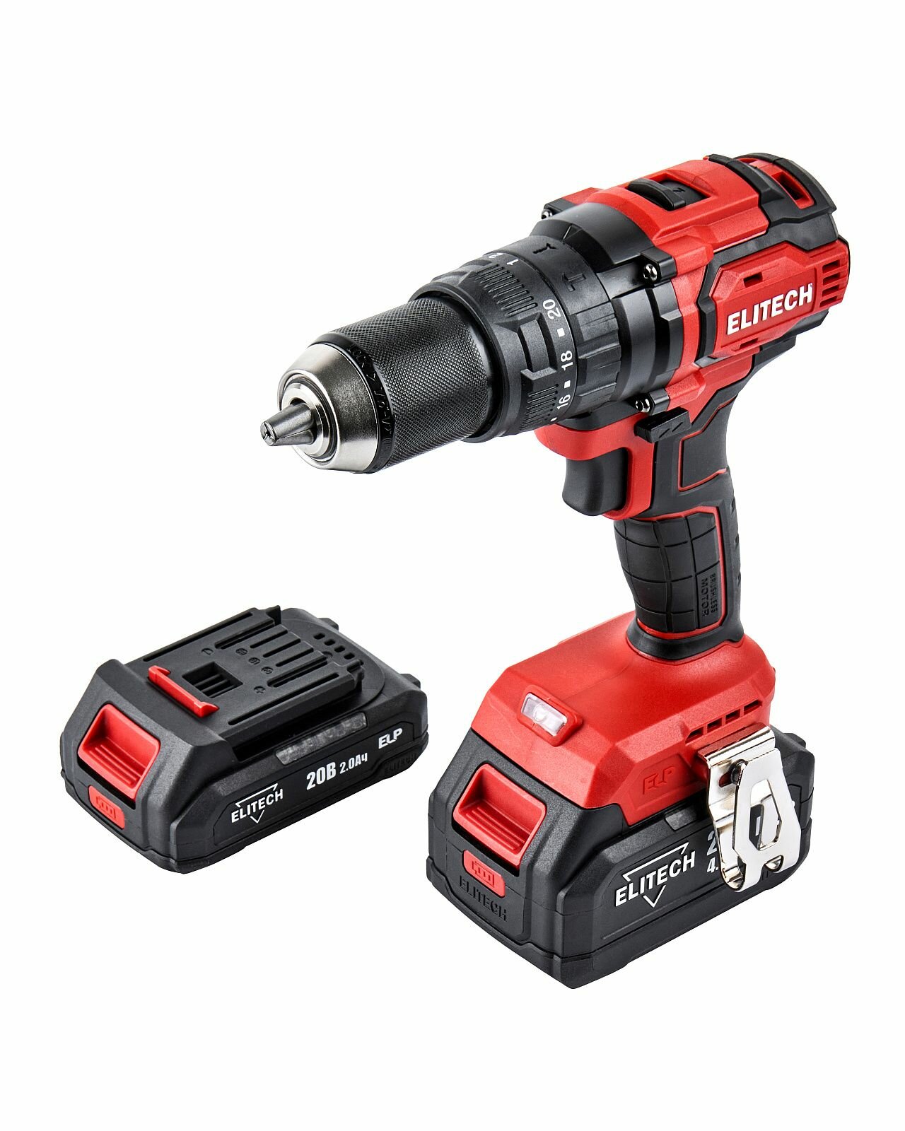 Дрель аккумуляторная Elitech ДА 20УБЛ2 ударная