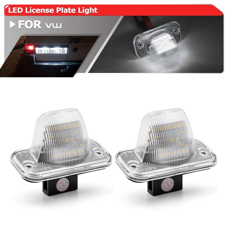 Подходит для VW T4 90 ~ 03 транспортер подъёмный механизм 93-04 конфеты 04- Passat B5 B6 Туран 03- Jetta SMD белые светодиодные с Canbus Подсветка регистрационного номера