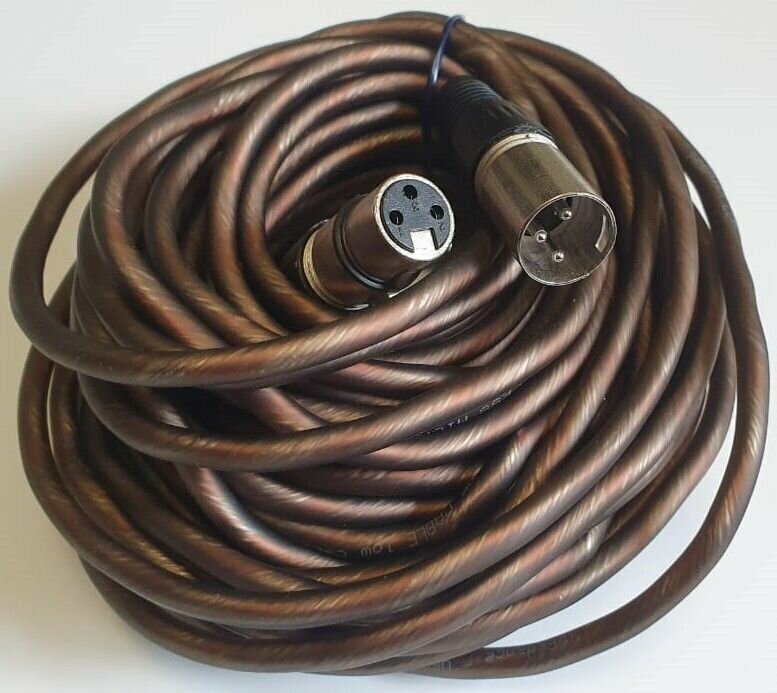 Кабель микрофонный 3-pin XLR (Canon) гнездо - 3-pin XLR (Canon) штекер длинна 15 метров