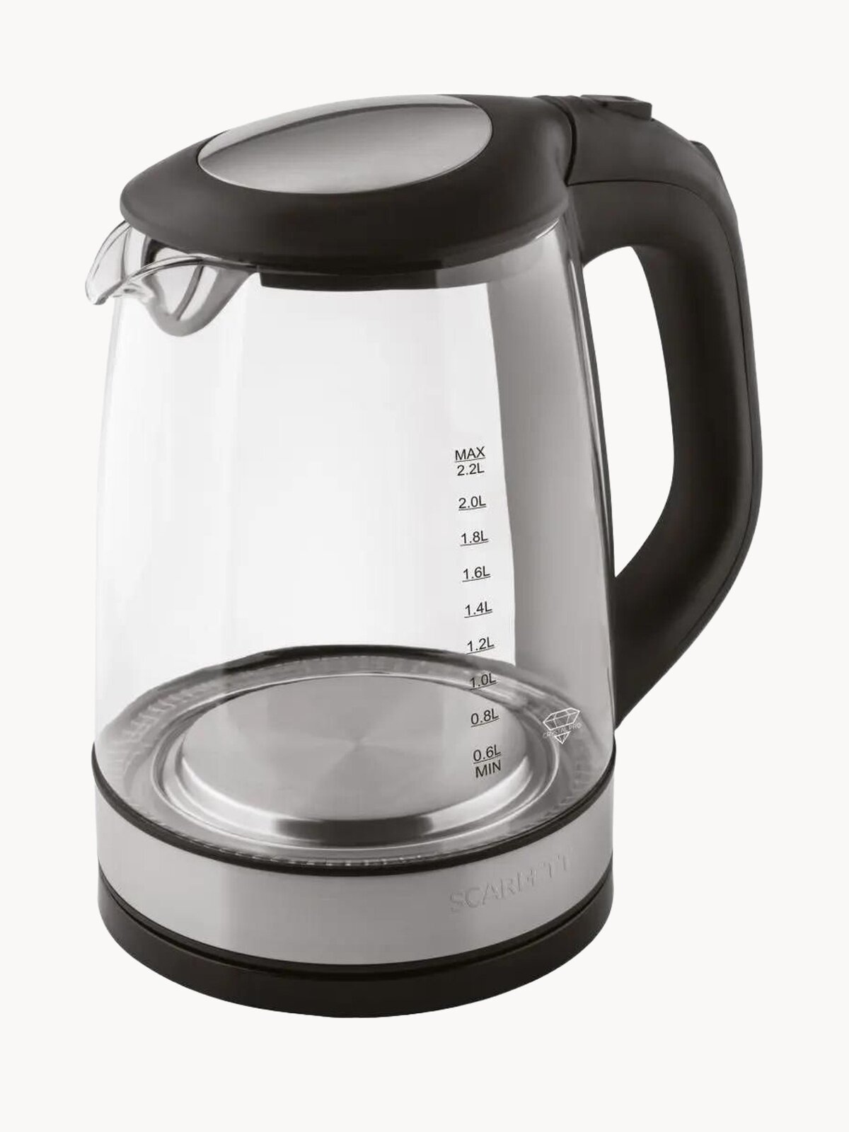 Чайник электрический Scarlett SC-EK27G19, 2200 Вт , объем 2.2 л, нейлоновый фильтр