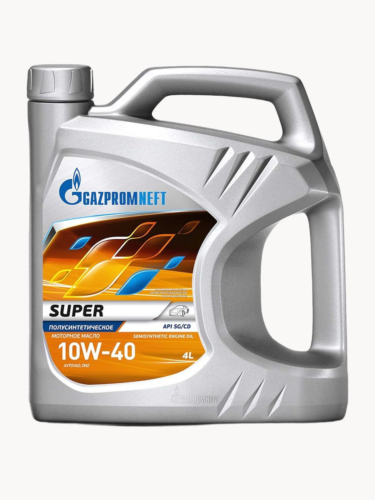 Моторное масло Gazpromneft "Super", полусинтетическое, для бензиновых/дизельных двигателей, 10w-40