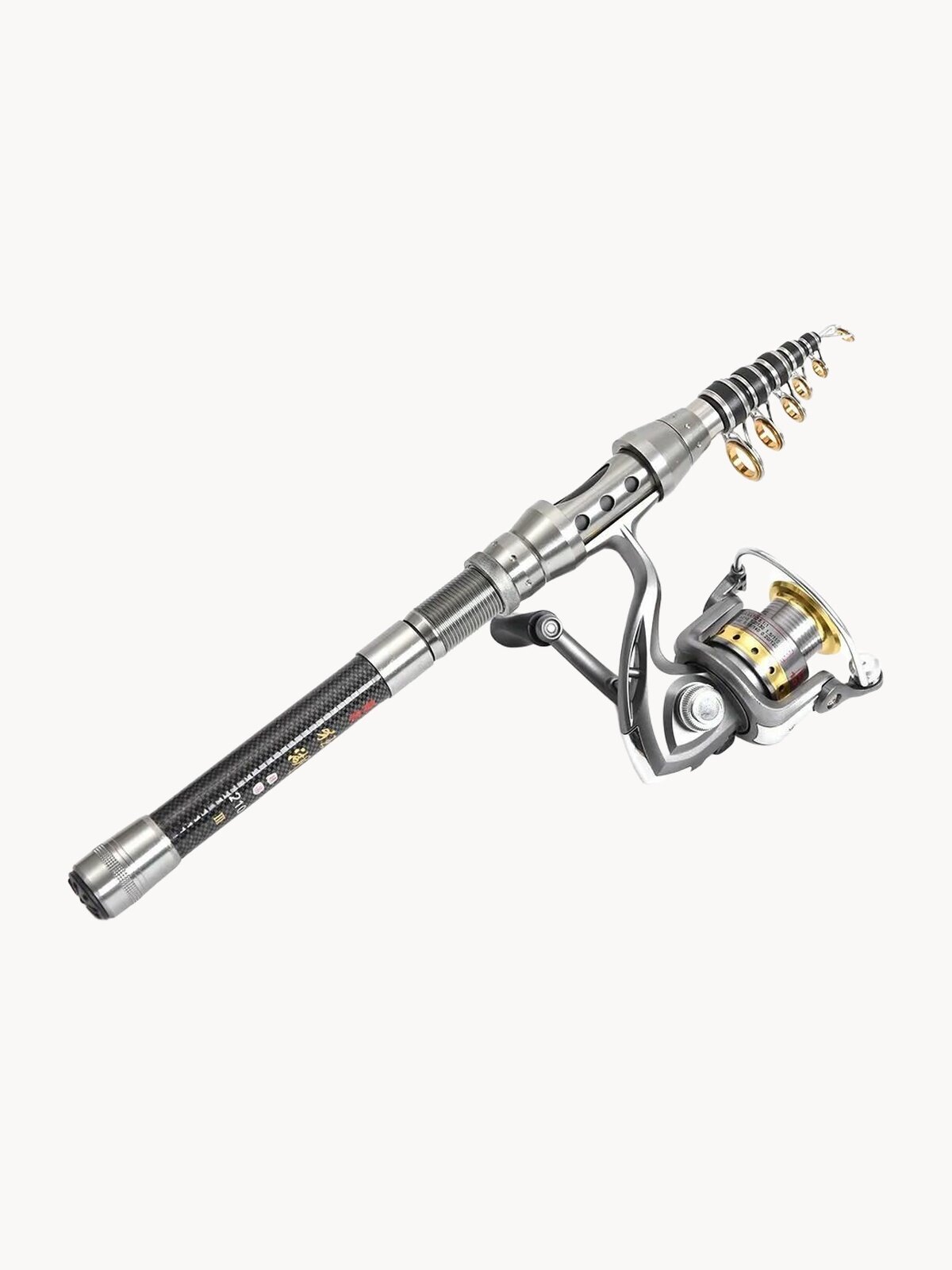 Удилище LeoSports, телескопическое, с катушкой, для зимней рыбалки