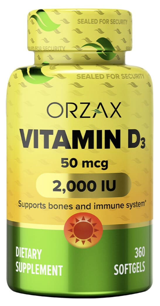 Orzax Vitamin D-3 2000 IU (50 мкг) 360 гел. капсул