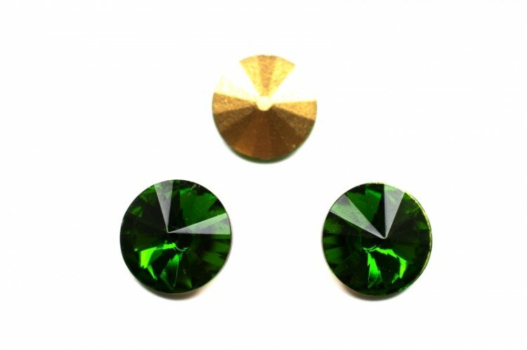 Риволи Matubo 12mm Czech Glass, цвет RV018 Chrysolite, 12-RV018, 1шт