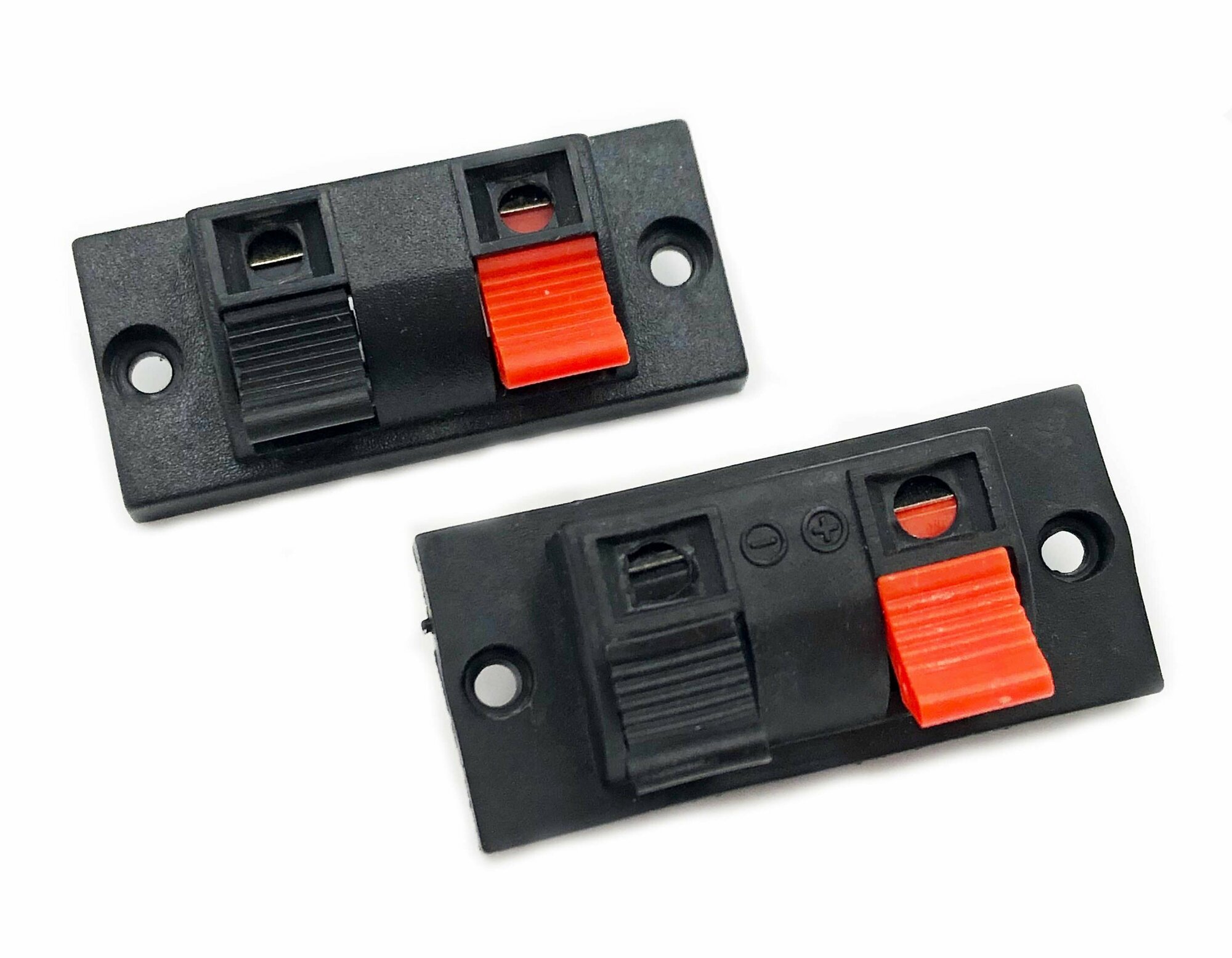 Прищепка акустическая аудио двойная пластик на корпус ( 2 штуки)