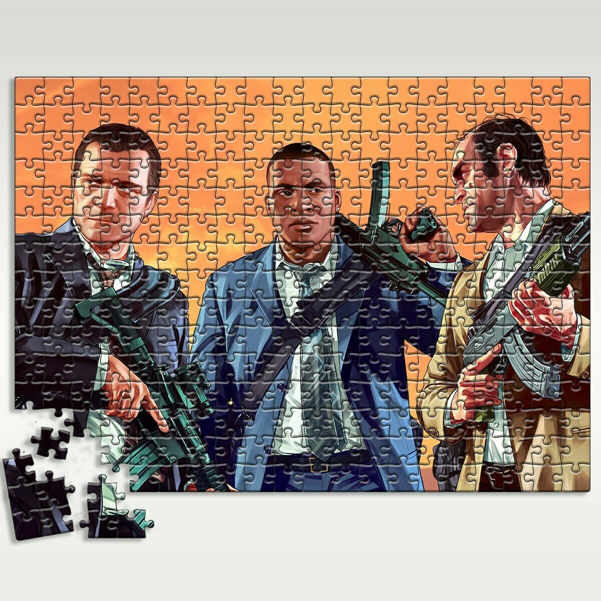 Пазл картонный А3: модель Игра GTA V онлайн - 9175