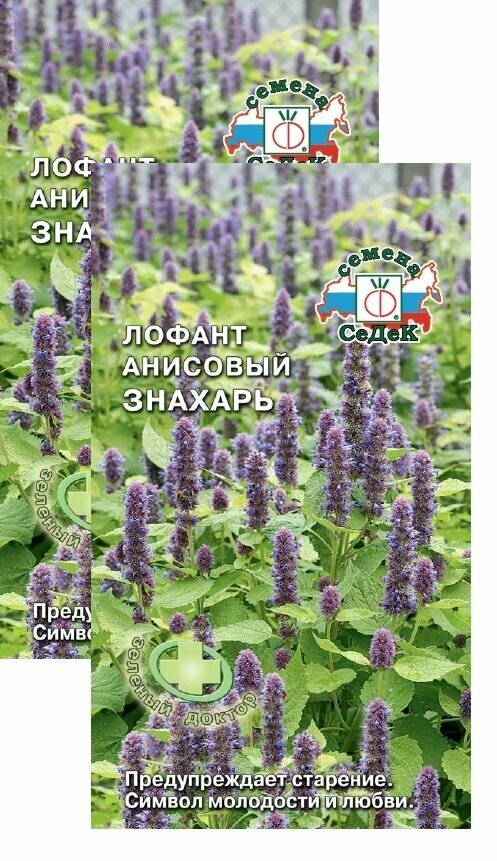 Семена Лофант анисовый Знахарь 0,1 г (СеДек) , 2 пакетика * 0,1 г