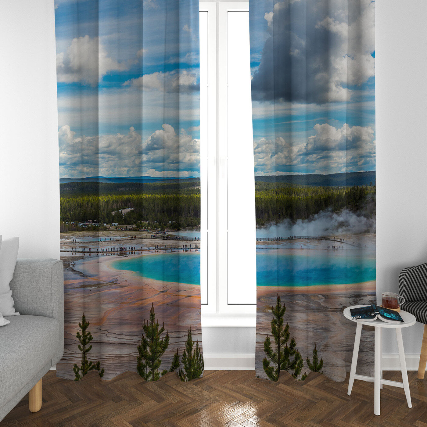Фотошторы из габардина, 290х240см