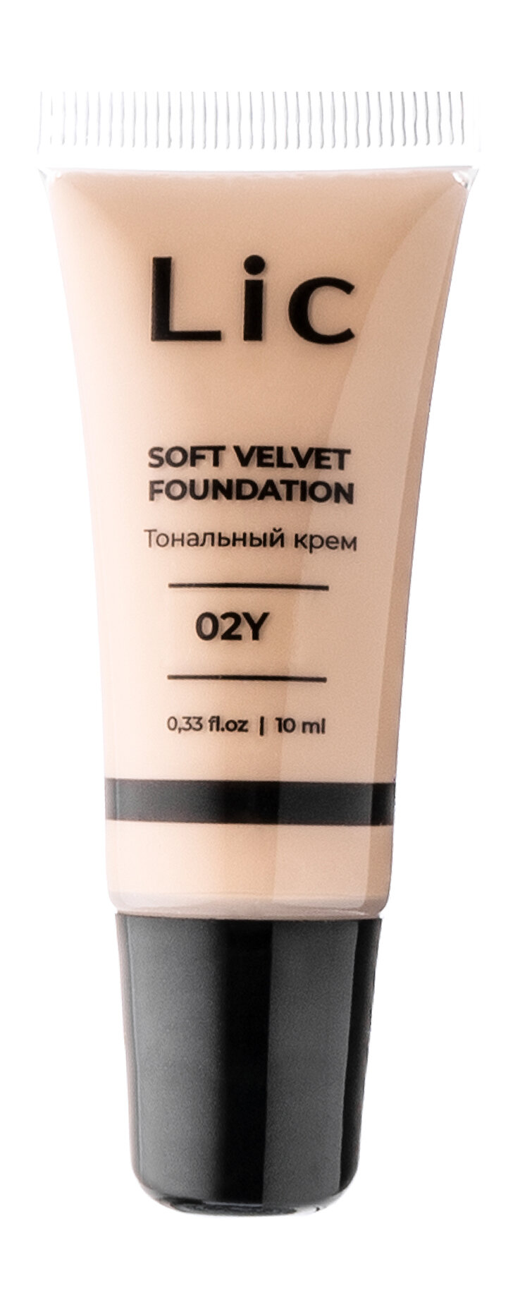 LIC Крем тональный для лица Soft Velvet, 10 мл, 02 Y