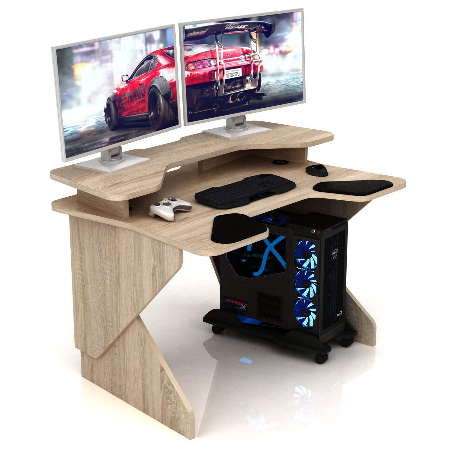 Геймерские игровые столы и кресла DR.RACER MAX COMFORT SOFT SPORT (DXCOMFORTSOFT/MAX/SPORT2) сонома