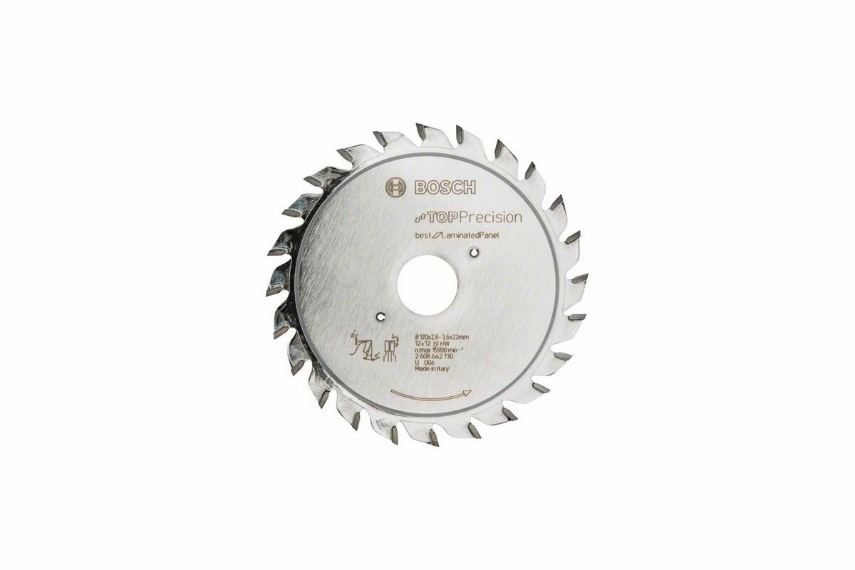 Диск пильный твердосплавный BOSCH Ф120х22мм 12зуб. (2608642130)