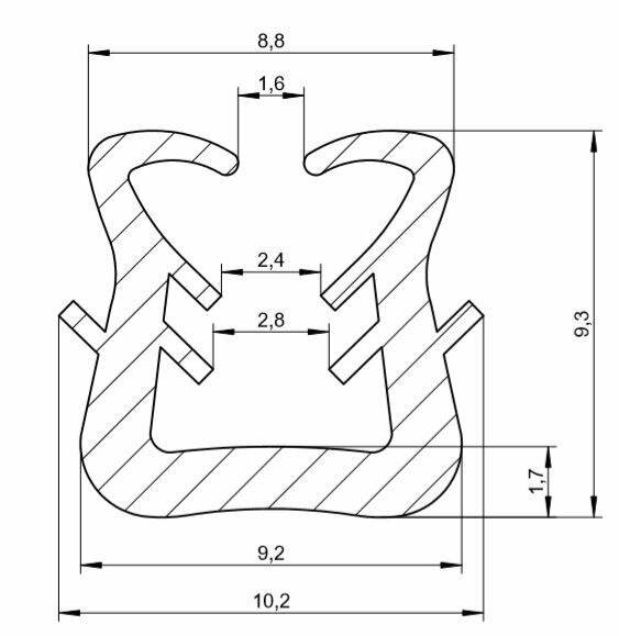 Уплотнитель контурный для межкомнатных дверей DEVENTER, для сухого остекления, ПВХ, бесцветный, 150 м