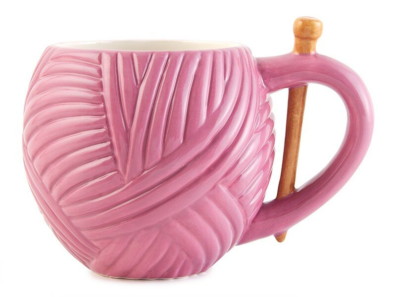 Hemline N4371.6 Кружка в виде клубка с узором и ручкой, 500 мл