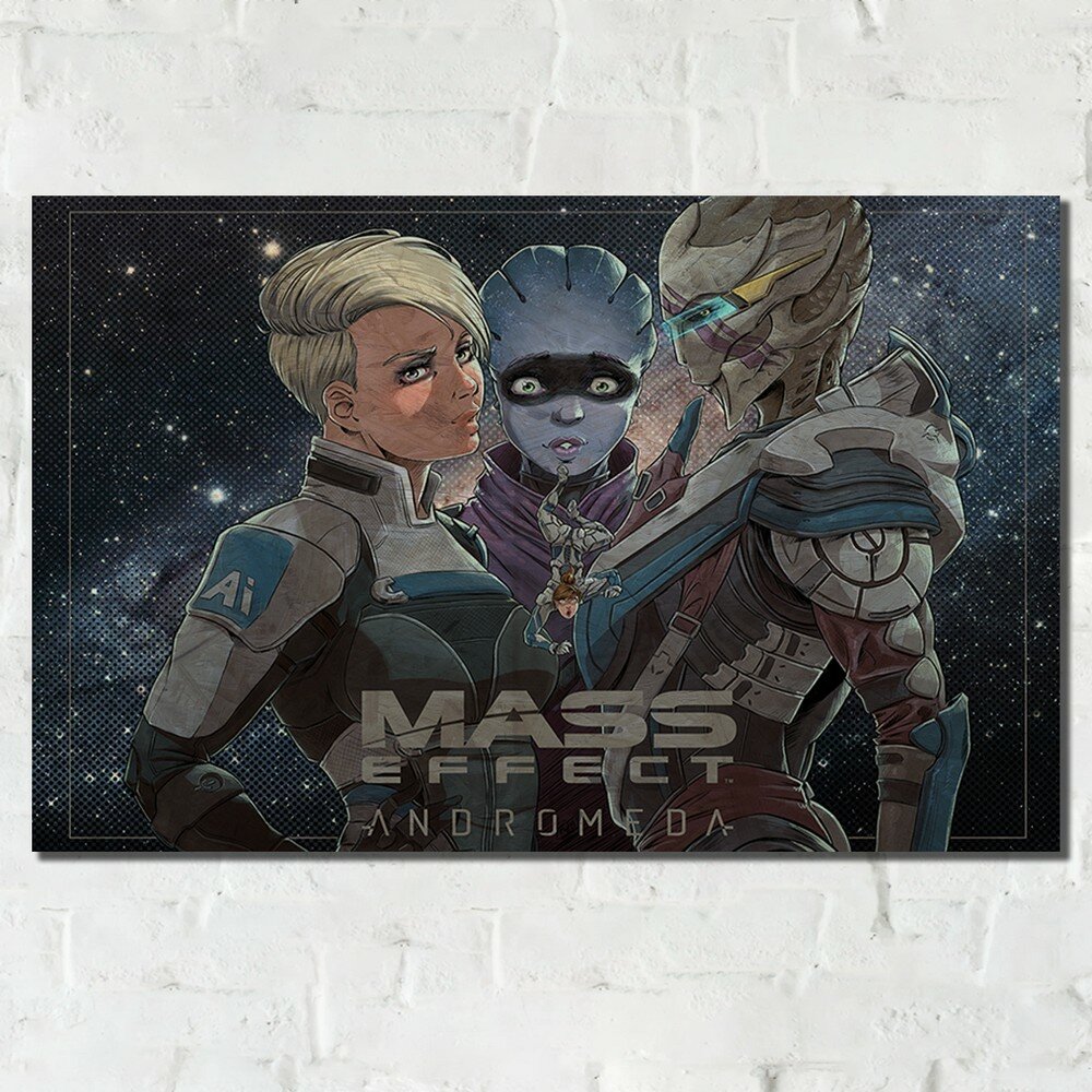 Картина интерьерная на рельефной доске ОСП Игры Mass Effect Andromeda - 14261