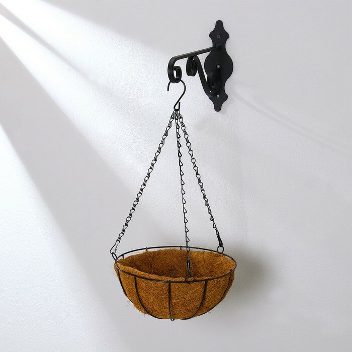 Кашпо подвесное, d=25 см, с кокосовым вкладышем, «Полусфера», Greengo