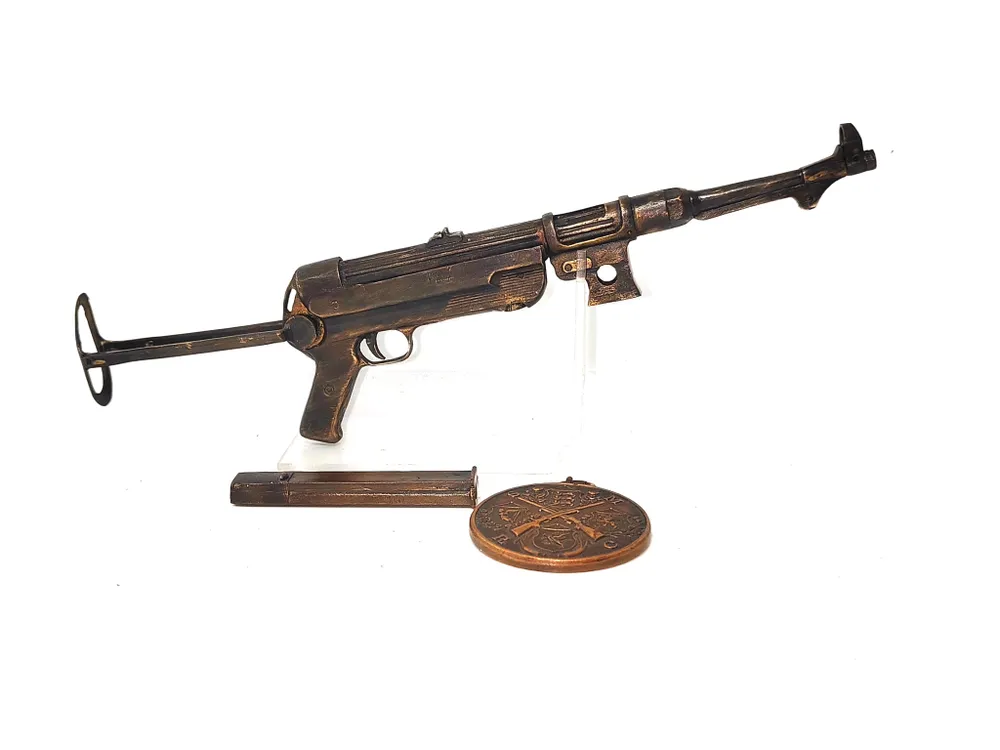 Сборная модель автомата mp40 масштаб 1/4 конструктор бронза