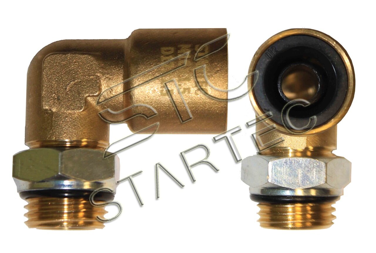 Соединитель трубки ПВХ, полиамид d=12мм (наружная резьба) М16х1.5 угольник латунь ПВХ STARTEC