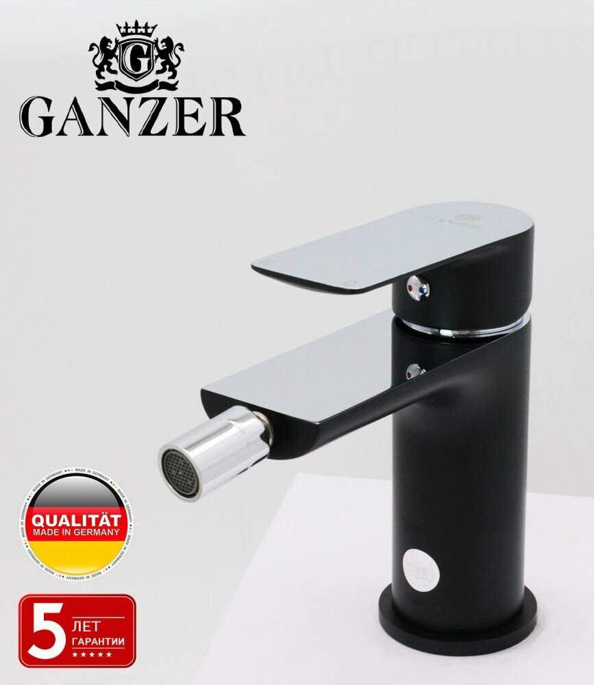 GZ21051C Смеситель Ganzer для биде хром, черный