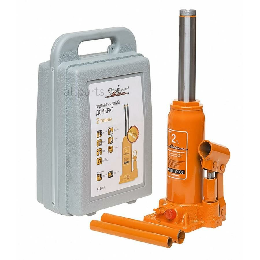 AIRLINE AJ-B-02K Домкрат бут. гидр. в кейсе 2т (165-380мм)