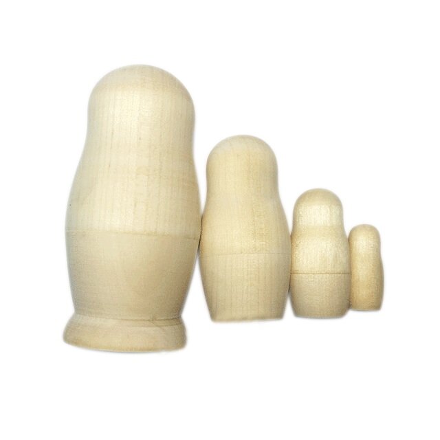 Матрешка, заготовка для росписи, липа, 90x40 мм