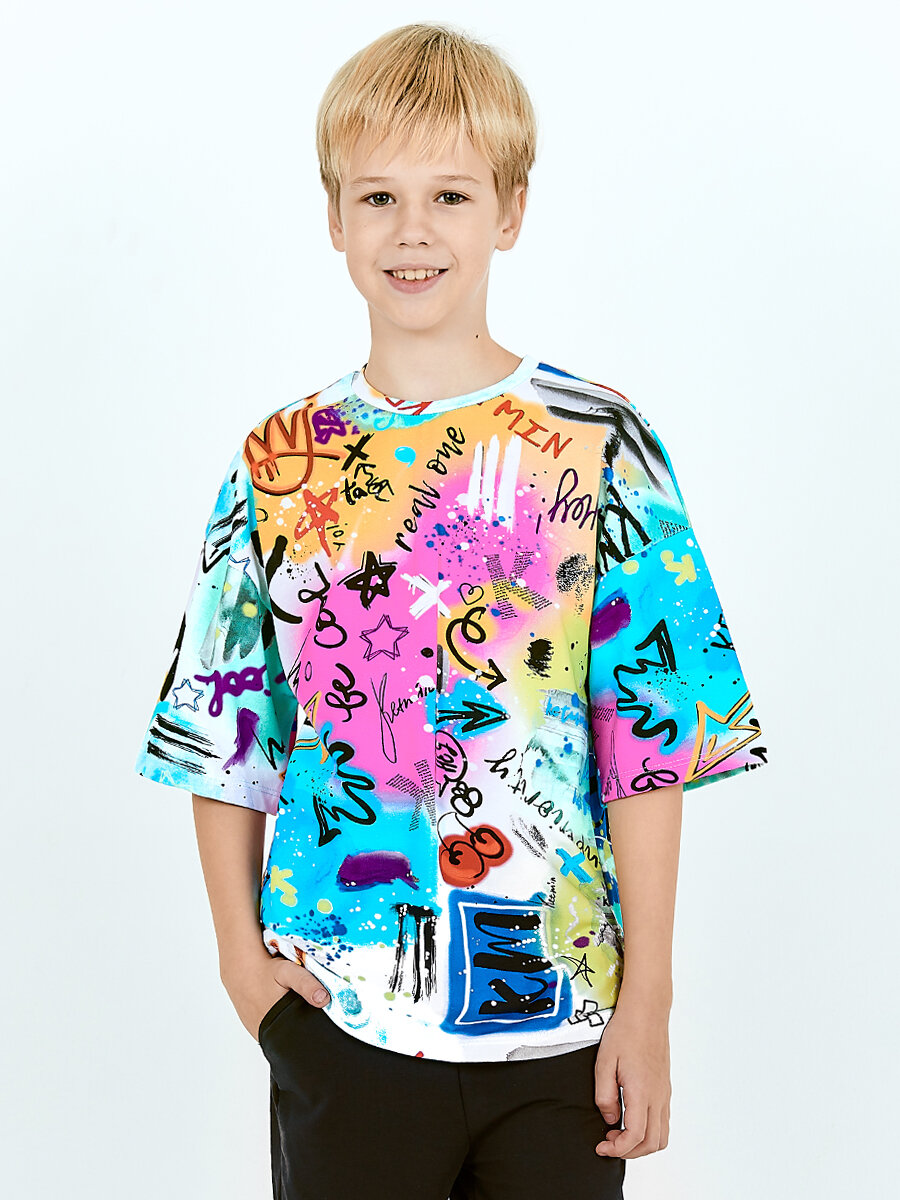 Футболка KETMIN оверсайз детская стильная граффити PREMIUM LINE