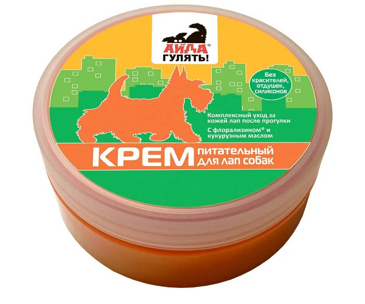 Крем для лап собак питательный Айда Гулять 120г банка