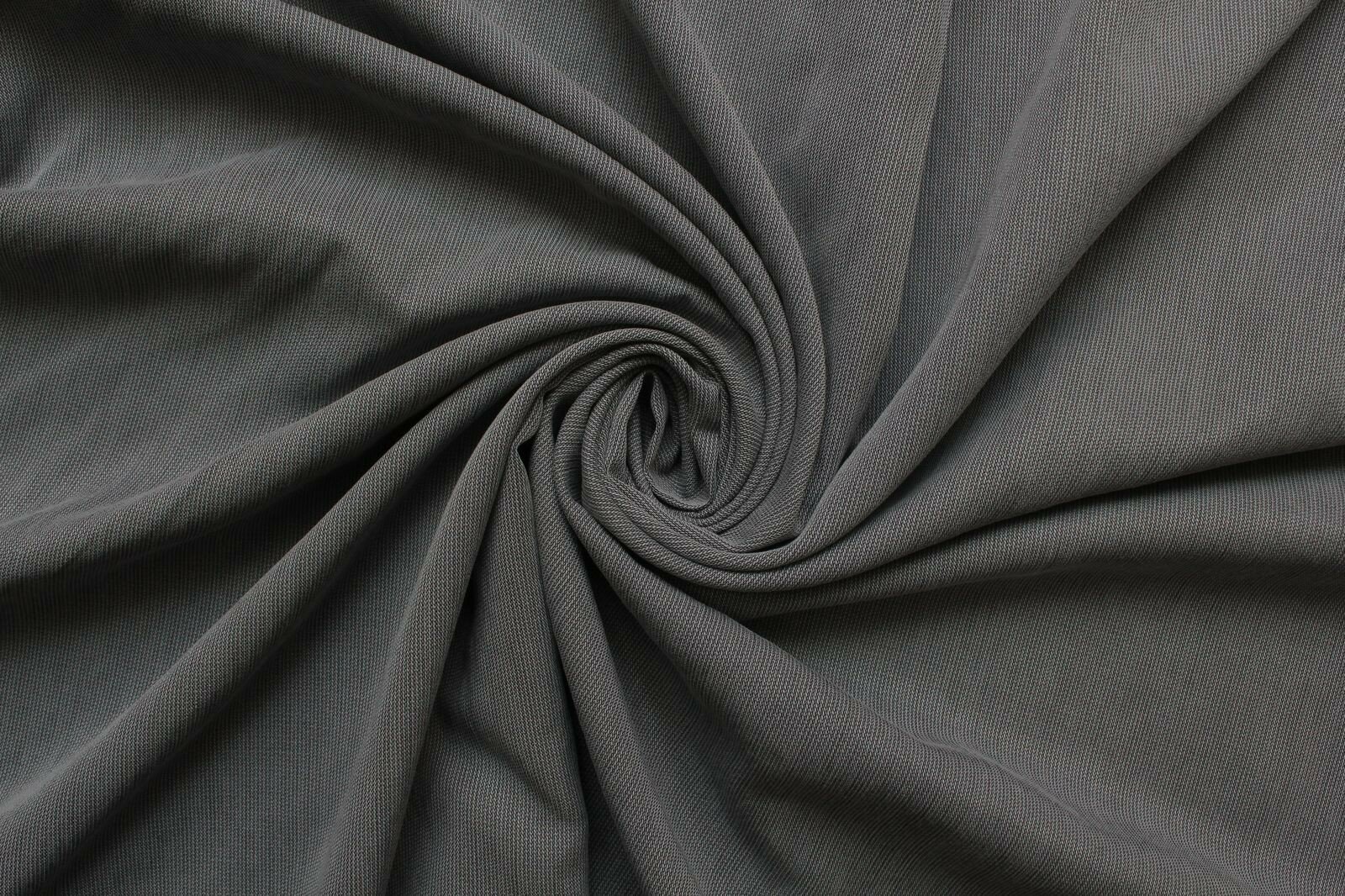 Ткань Купра костюмно-плательная мелко жаккардовая серая с чёрным, 300 г/пм, ш146см, 0,5 м