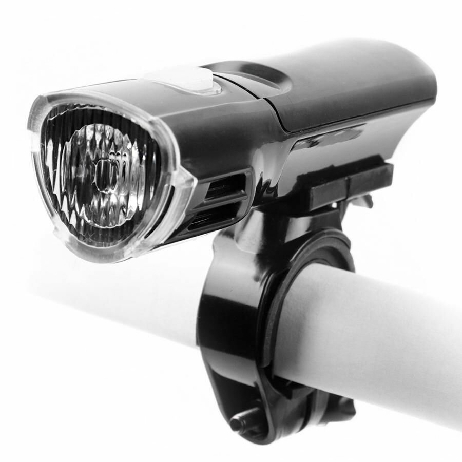 Фара передняя Vinca Sport, green диод, 200lumens, 3 реж. работы, с батарейками, черная