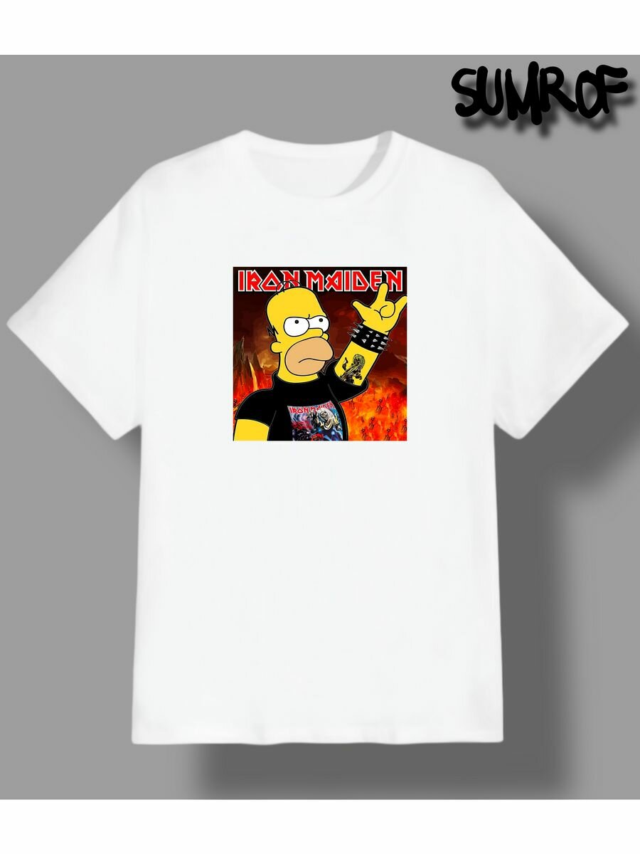Футболка рокер iron maiden гомер