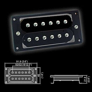 Звукосниматель Humbucker для электрогитары Belcat BH-32Neck-BK
