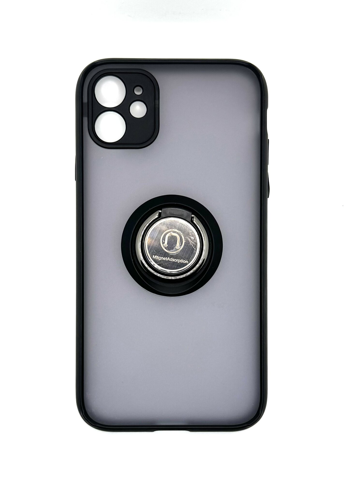 Брони чехол для IPhone 11, противоударный, с кольцом-подставкой, металлическая пластина