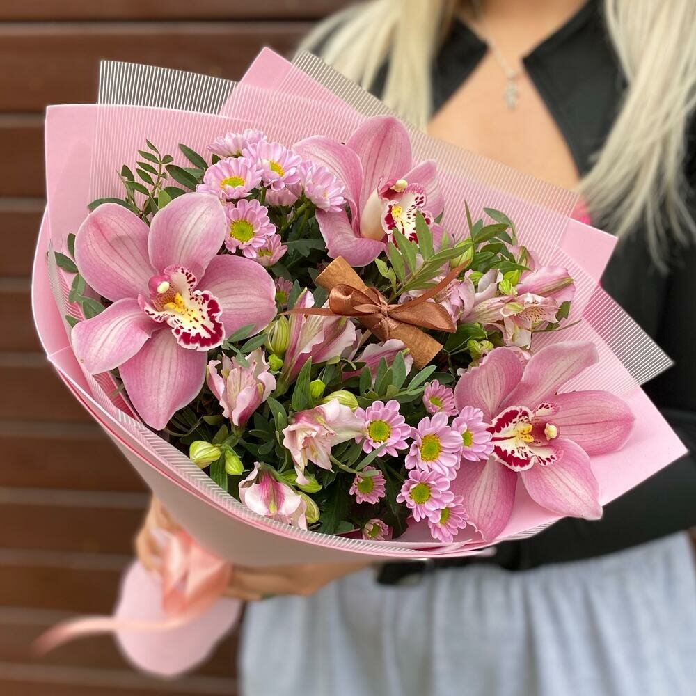 Букет Розовая фисташка