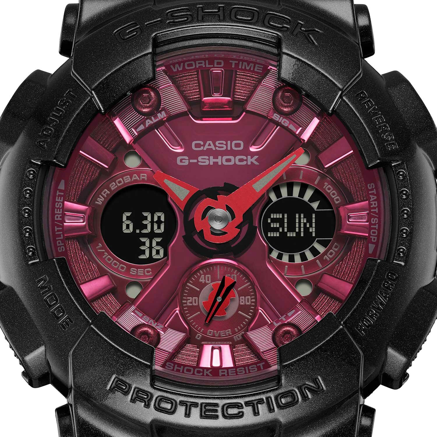 Наручные часы CASIO G-Shock, фиолетовый, черный — фото 1