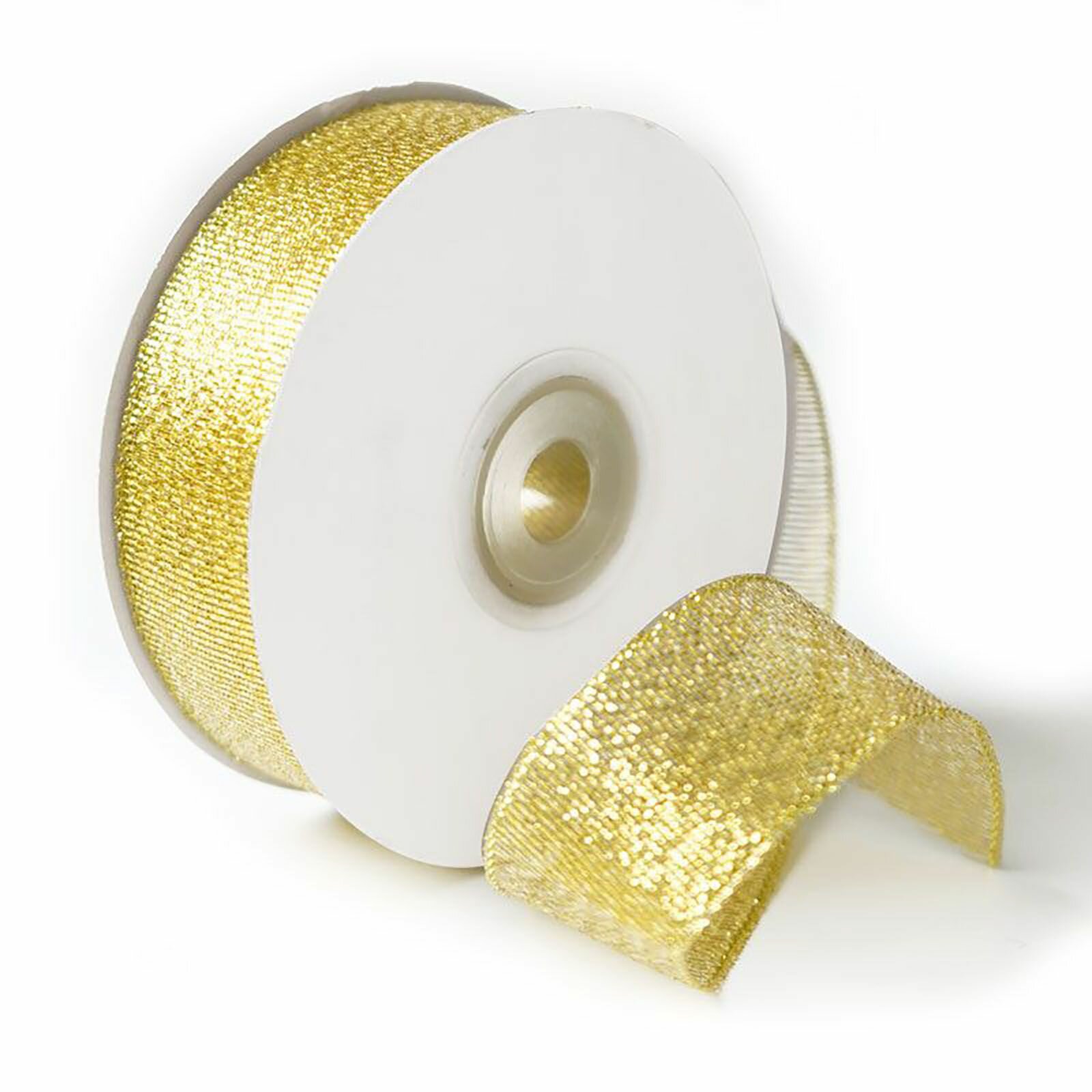 Лента декоративная Парча Золото / 2,5 см * 22,85 м / Браво