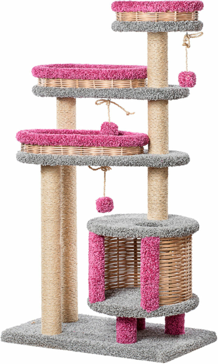 Комплекс Буряша Пушок ковролин серый с розовым NEW 1 шт