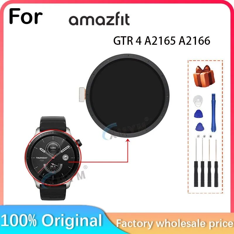 Для Huami Amazfit GTR 4 A2165 A2166 ЖК-дисплей + сенсорный дисплей, для Amazfit GTR 4 A2165 A2166 Amoled Display Assembly