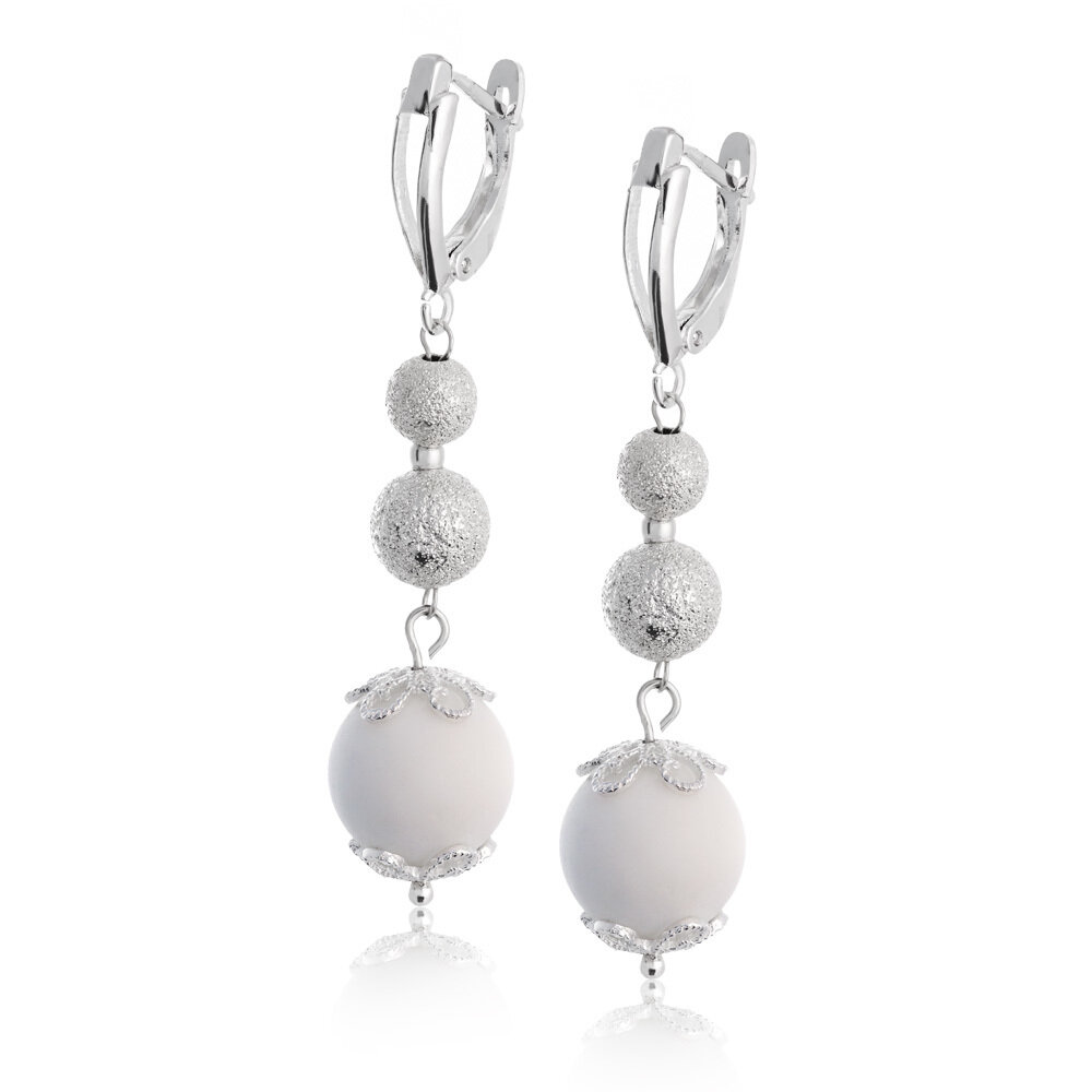 Серьги с подвесками, агат