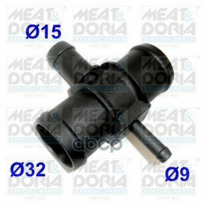Фланец системы охлаждения Audi A3 (8P1) Seat Leon VW Golf VI MEAT & DORIA арт. 93247