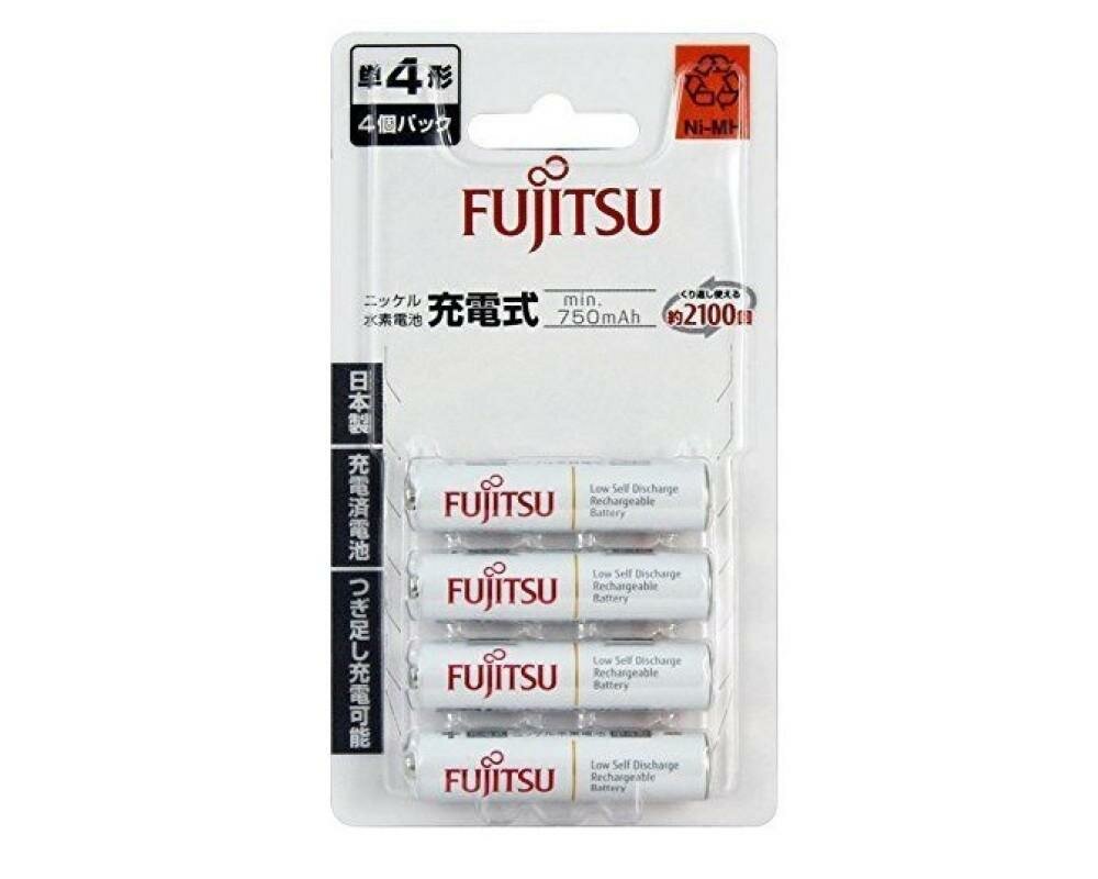 Аккумулятор Fujitsu AAA 750mAh Ni-Mh 1.2v BL4 HR-4UTC(4B), 4шт.