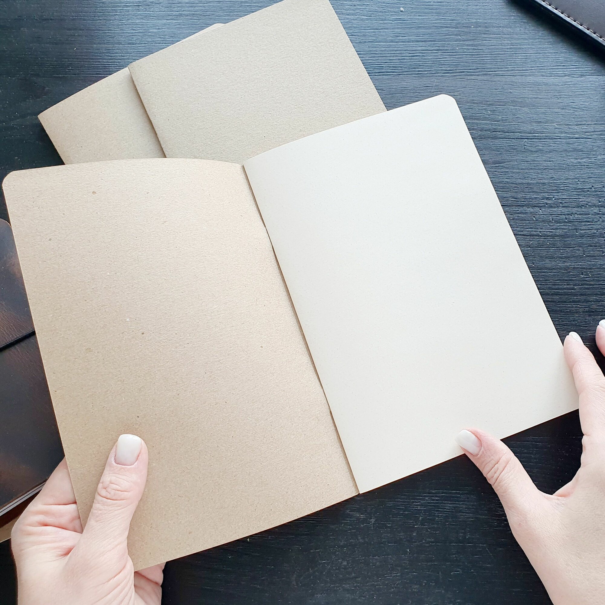 Блокноты формата А5 (13,5х20см) эко без разметки / сменные блоки / запасные тетради 3 штуки по 30 листов