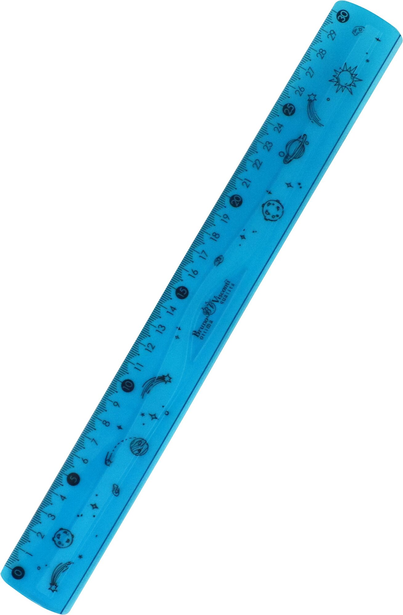 Линейка гибкая, 30 см, HappyGraphix, в ассортименте