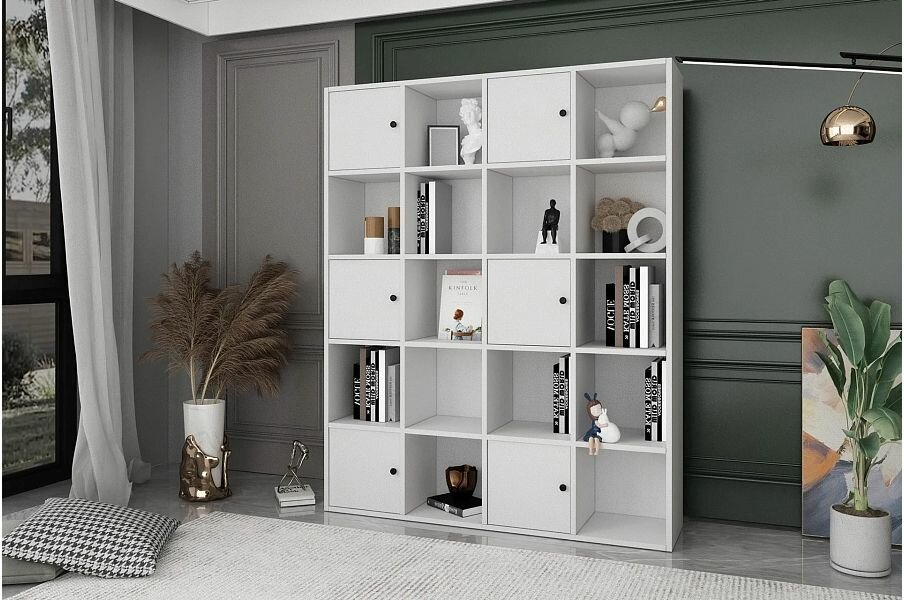 Cтеллаж книжный Билли Aiden 5 белый 101