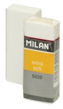Ластик MILAN 5020 EXTRA SOFT, 61х23х12мм, картонный держатель