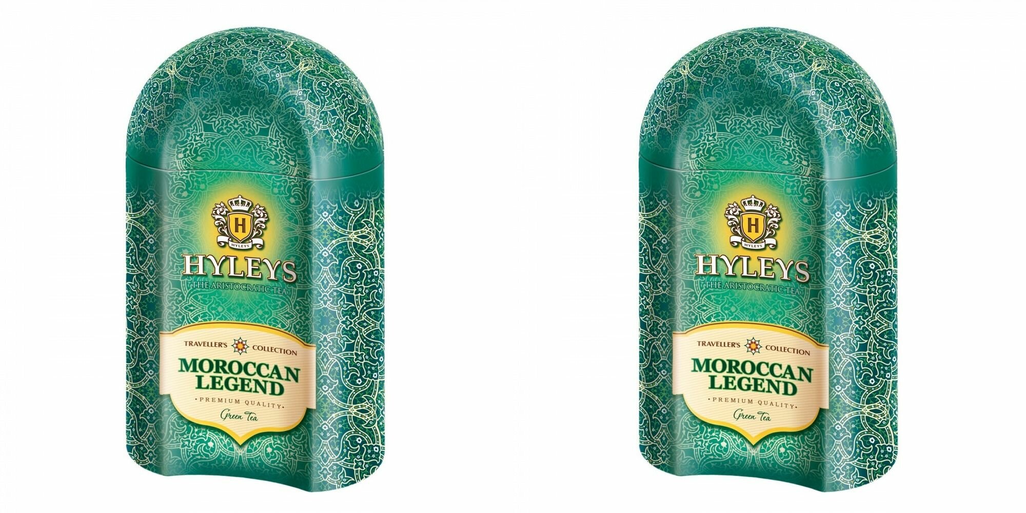 Hyleys Чай зеленый, moroccan legend, с мятой, апельсином, 100 г, 2 уп.