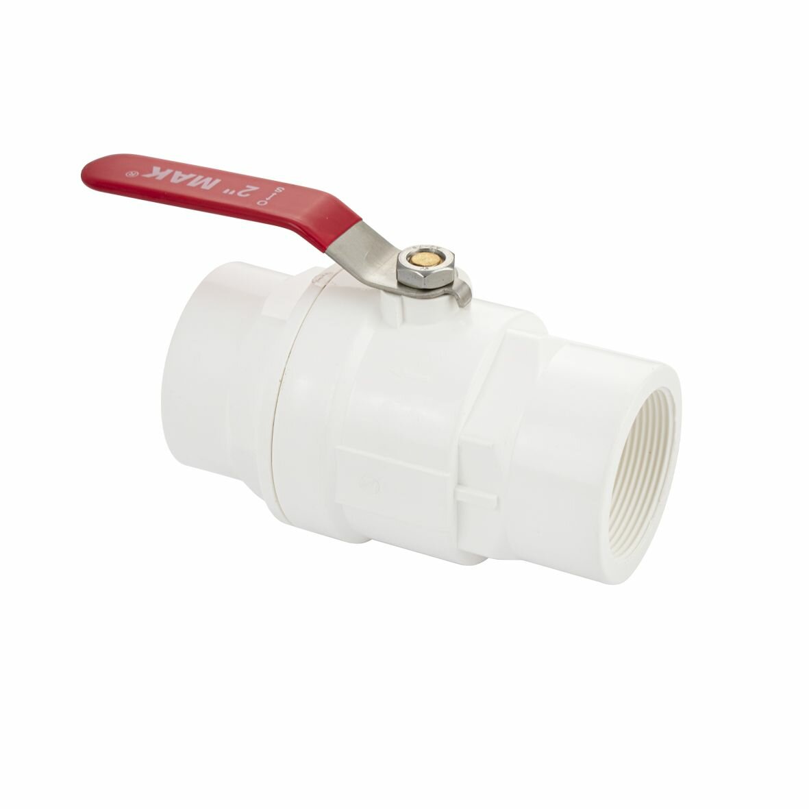 MAK - Кран шаровый 2", м/м, ручка, полипропиленовый, из АБС пластика